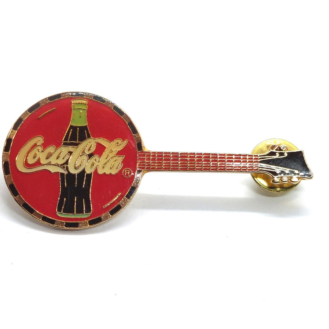 Coca Cola Guitar Pin Beverage Music Promo Enamel Instrument Vintage - Etsy