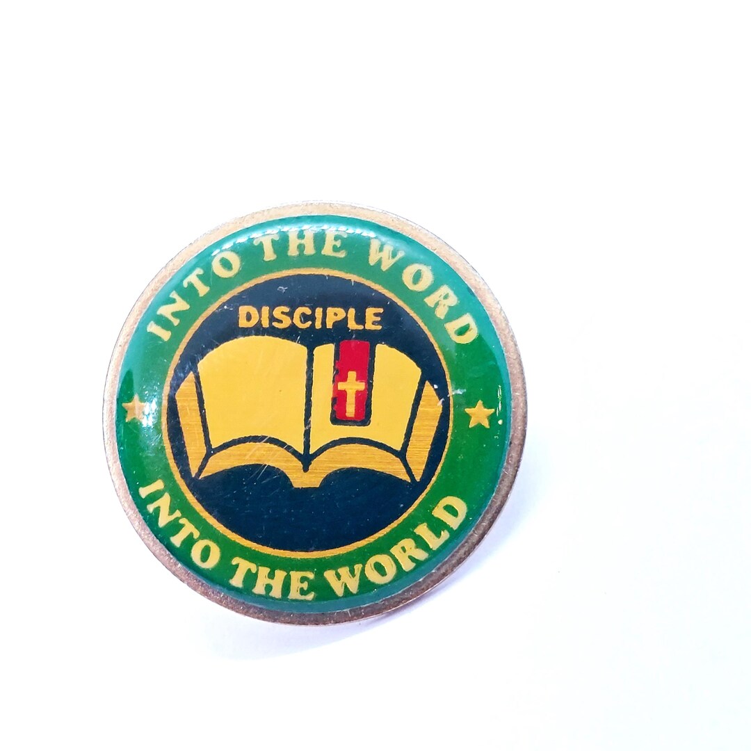 Vintage Religious Disciple Pin Into the World Into the World Lapel USA ...