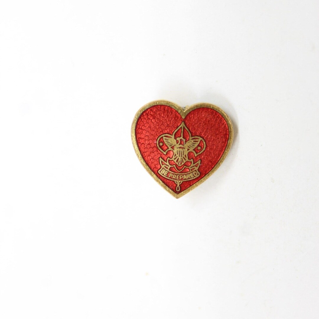 Boy Scout Life Rank Be Prepared Pin Heart Lapel Enamel Collectible - Etsy