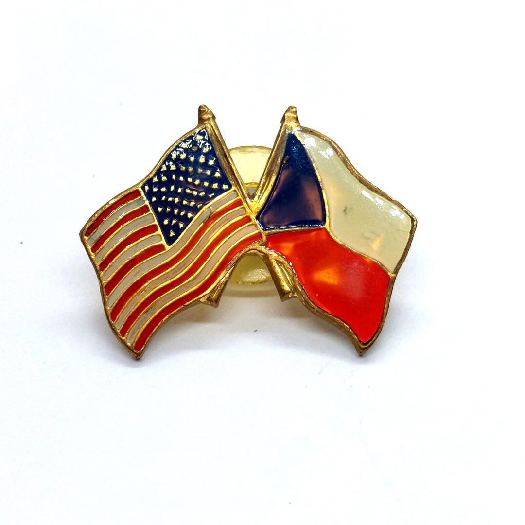 USA and Czech Flags Pin Lapel Enamel Collectible Vintage - Etsy