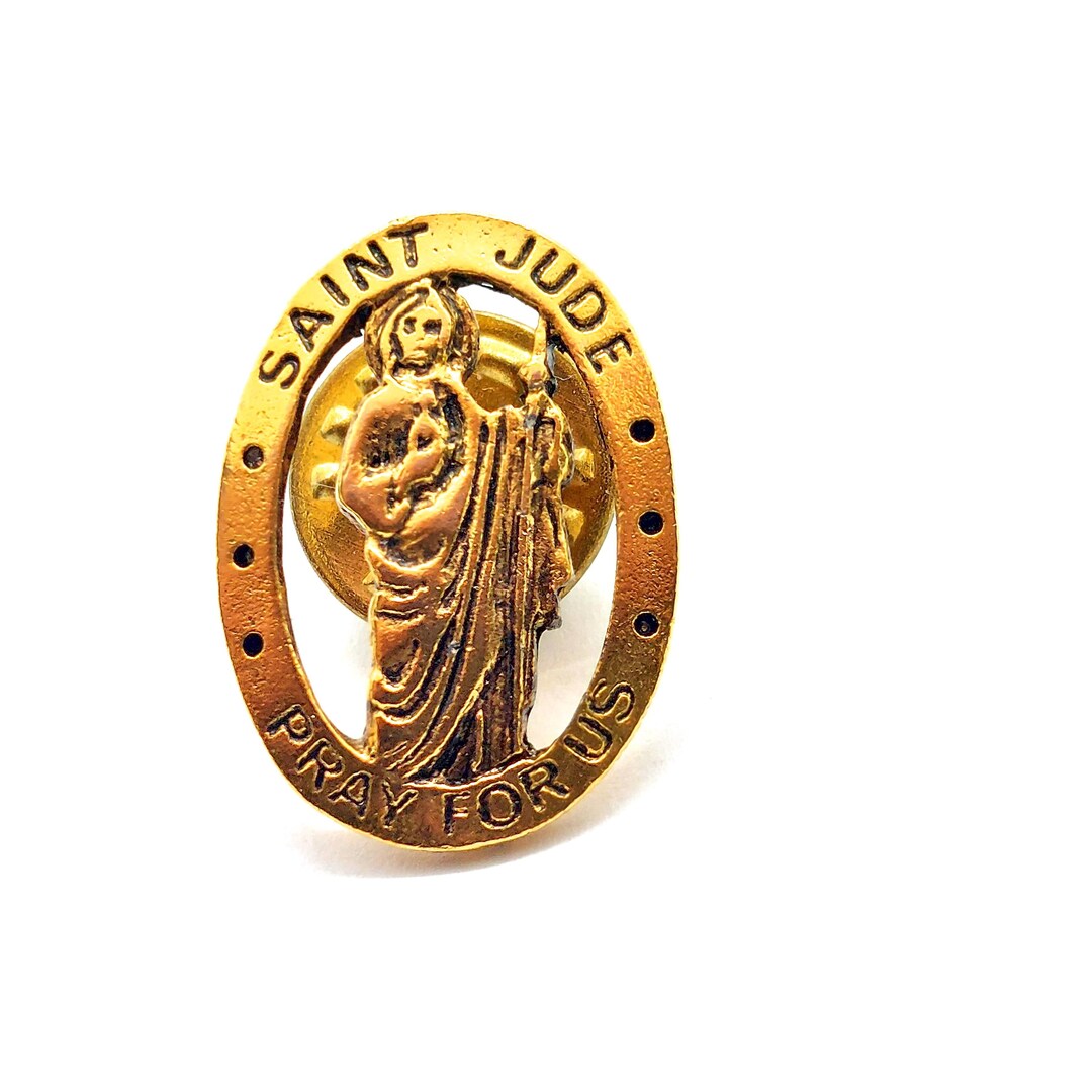 Saint Jude Pray for Us Pin Catholic Patron Saint Hope Protection ...