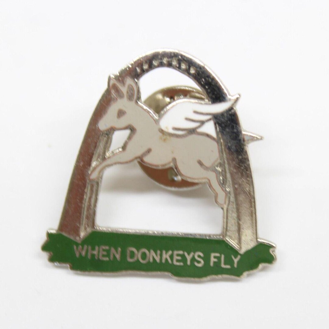 When Donkeys Fly Pin Lapel Enamel Collectible - Etsy