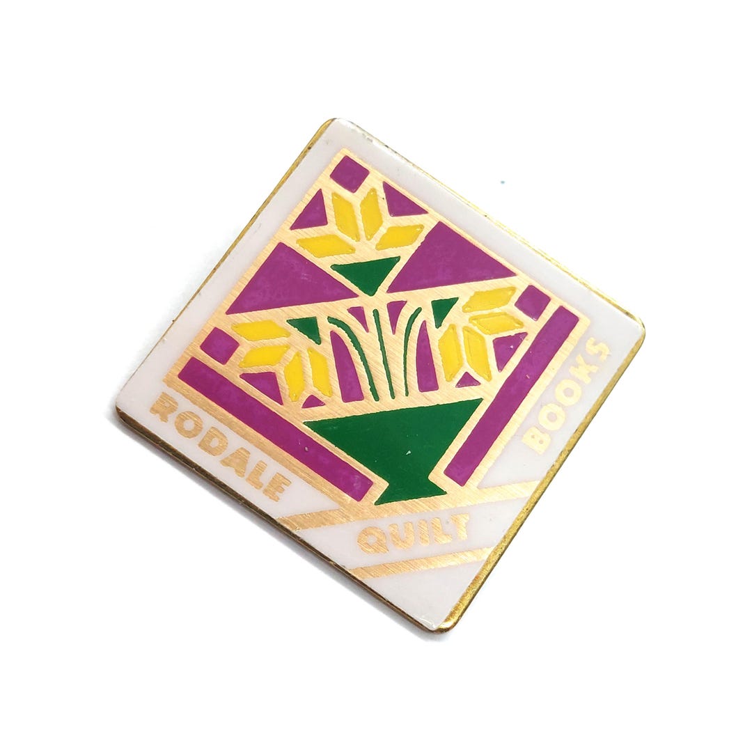 Rodale Books Quilt Pin Craft Sewing Patchwork Enamel Collector Lapel ...