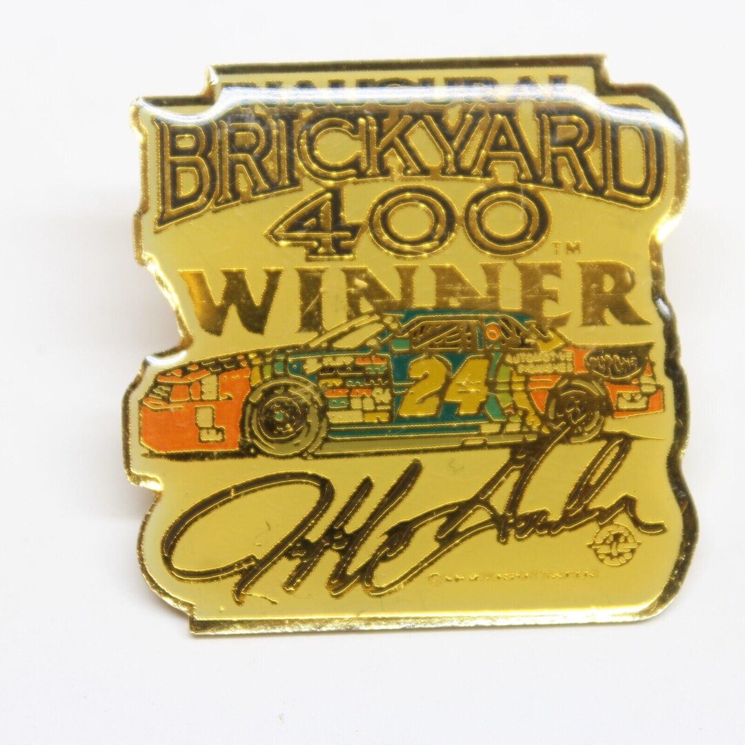 Inaugural Brickyard 400 Winner Racecar Driver #24 Pin Lapel Enamel ...