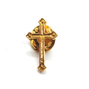 Decorative Christian Cross Emblem Pin Vintage Faith Lapel Church Wear ...