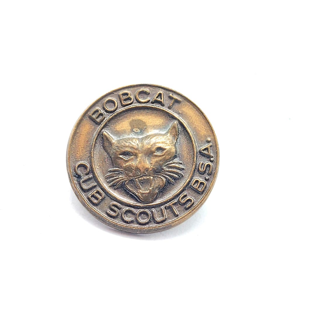 Bobcat Cub Scouts BSA Rank Achievement Award Pin Vintage Youth Program ...