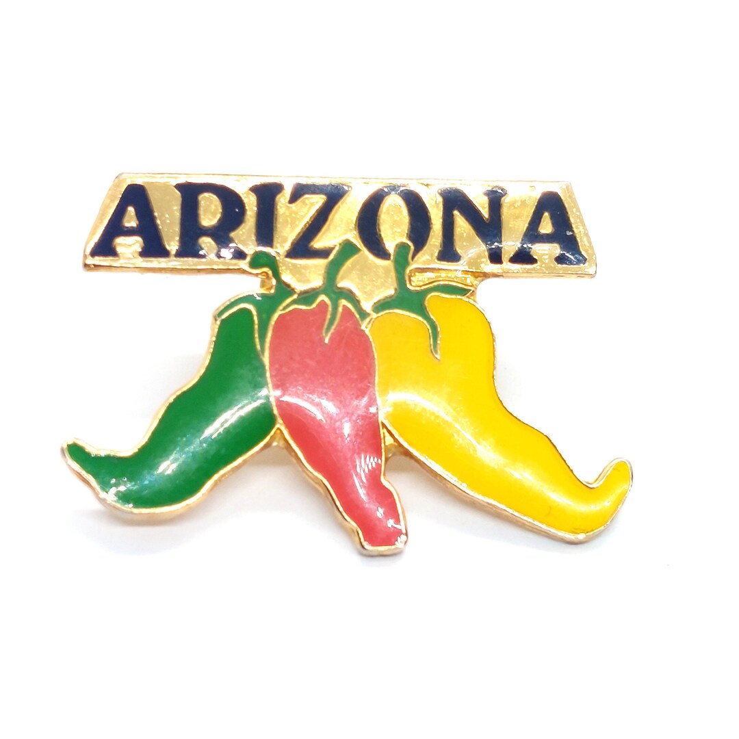 Arizona Chiles Chili Peppers Jalapenos Pin Souvenir Lapel Enamel ...