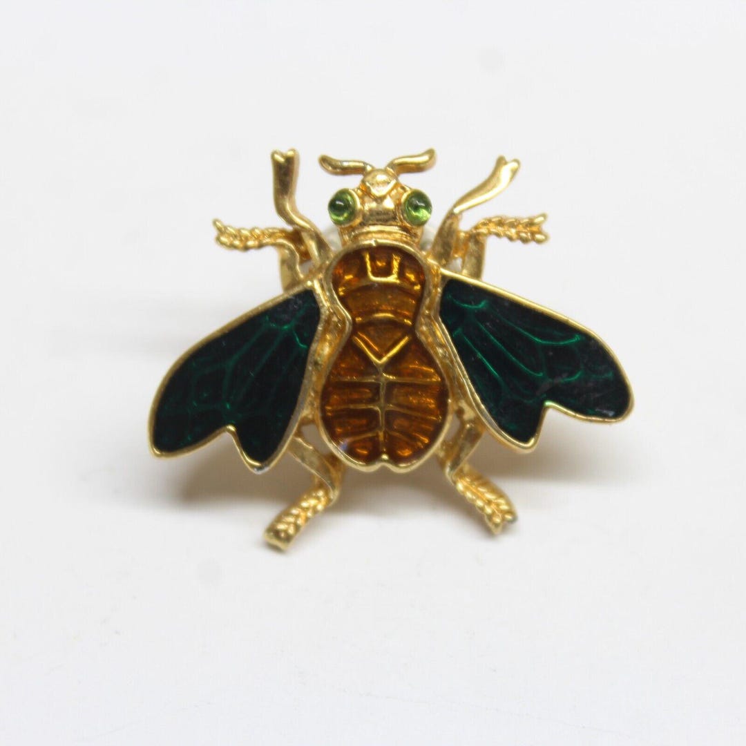 Vintage TRIFARI Bee Bug Insect Pin Brooch Collectible Gold Tone - Etsy