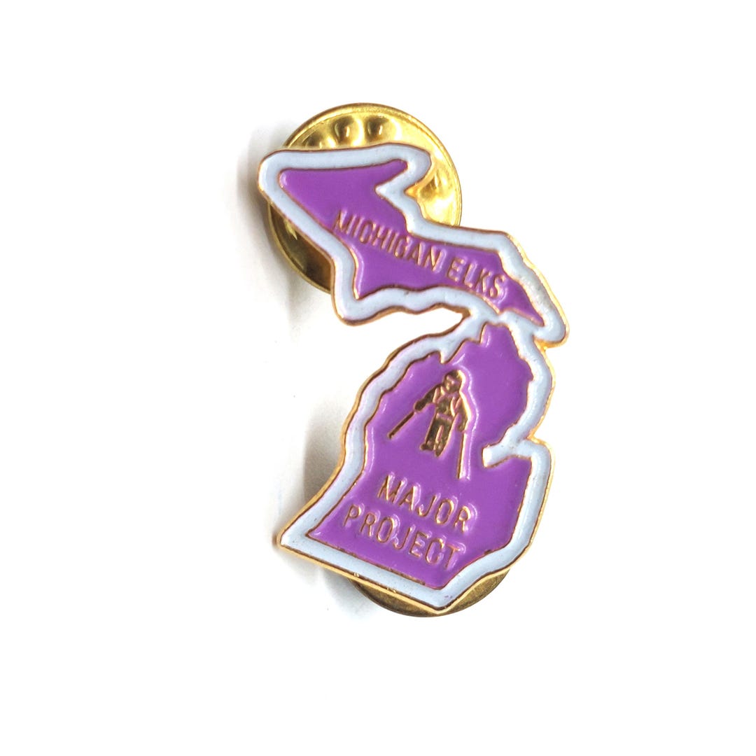 Michigan Elks Major Project Pin Charity State Organization Support ...