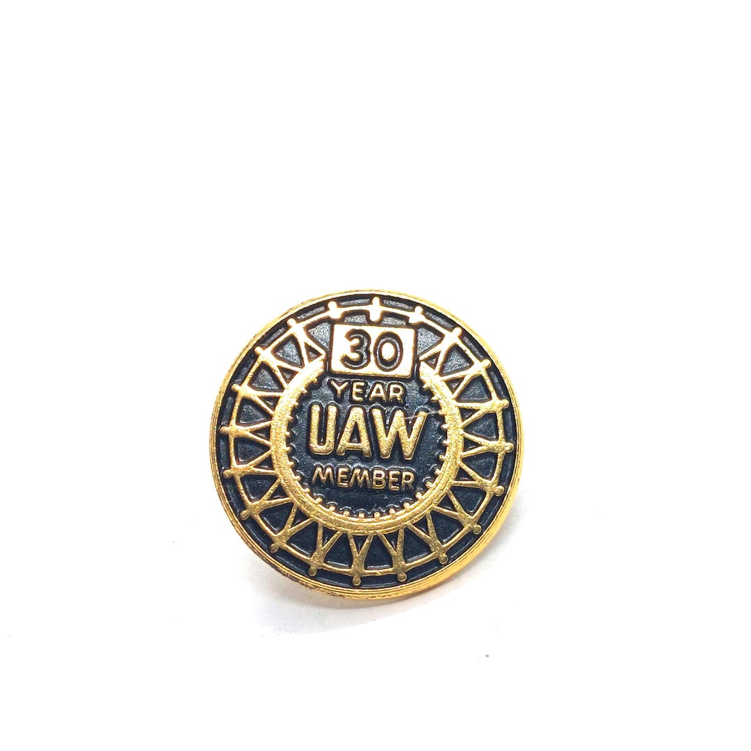 Vintage UAW 30 Year Member Pin United Auto Workers Labor Union ...