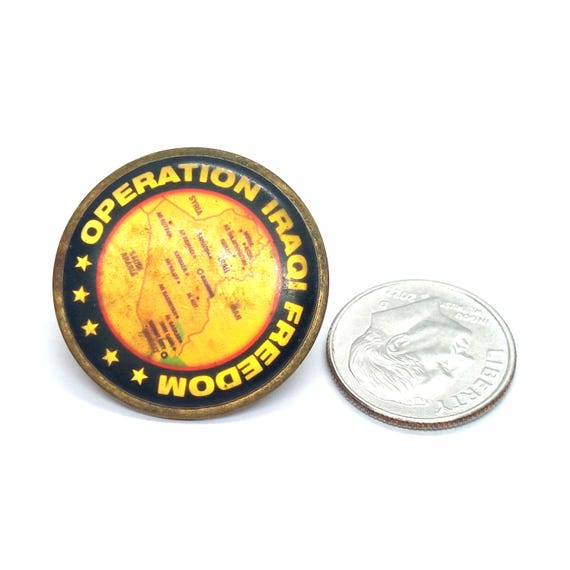 Operation Iraqi Freedom Lapel Pin Map Military Patrio… - Gem