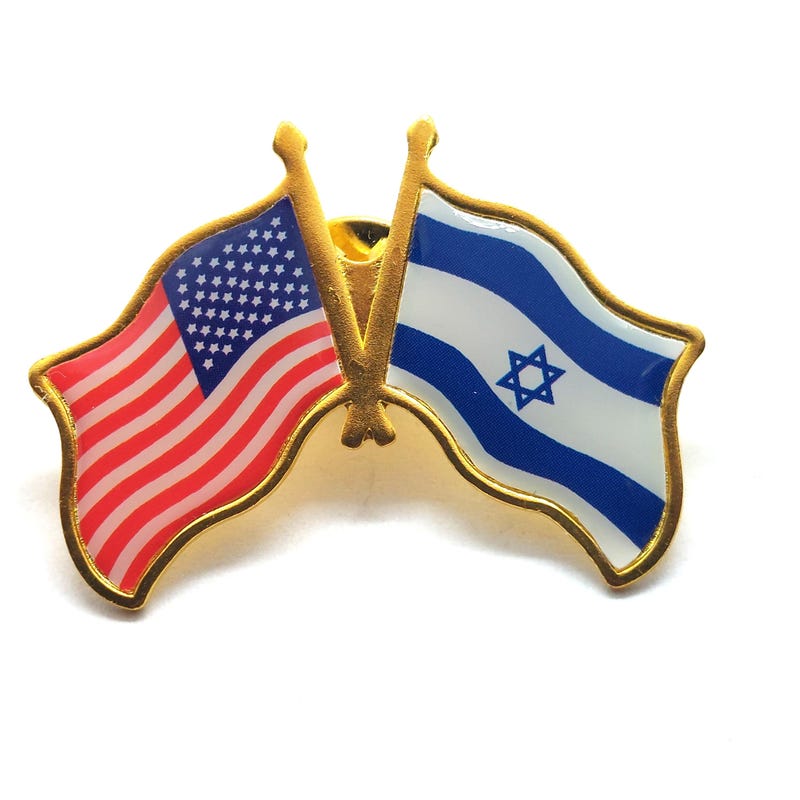 American Flag and Israeli Flag Lapel Pin - Etsy
