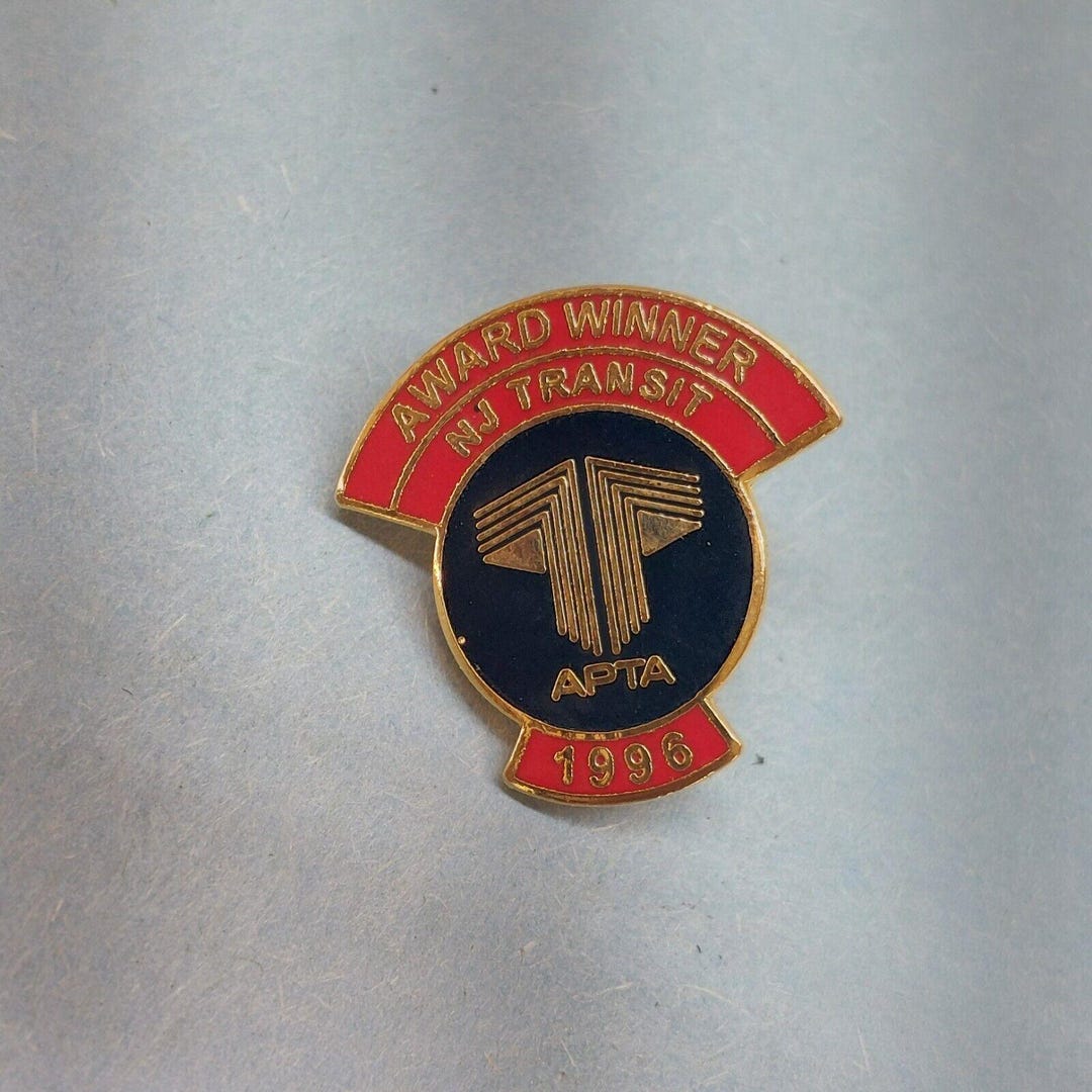 Award Winner NJ Transit 1998 APTA Pin Lapel Enamel Collectible - Etsy
