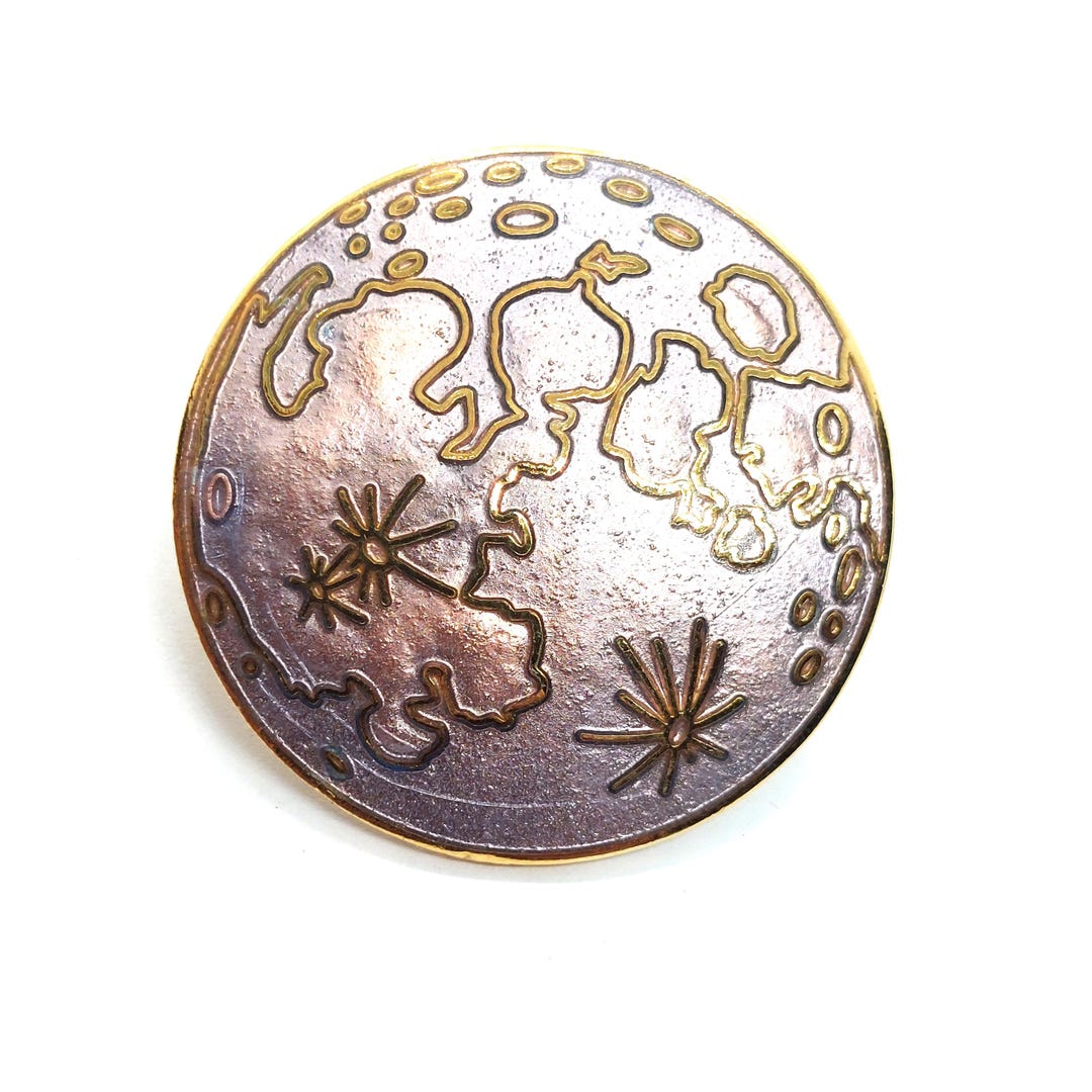 Vintage Purple Full Moon Pin Lapel Enamel WM Spear 1993 - Etsy