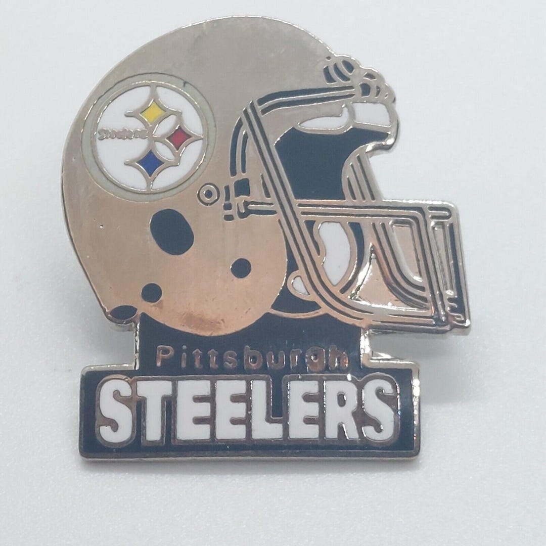 Pittsburgh Steelers Helmet Pin Silver Tone Lapel Enamel Collectible ...