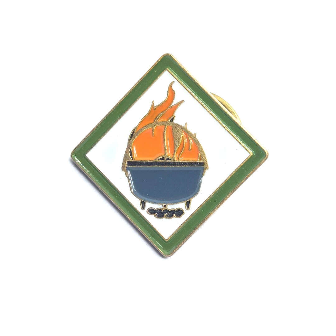 Vintage Webelos Cast Iron Chef Pin Campfire Cooking Scout Merit Badge Lapel - Etsy