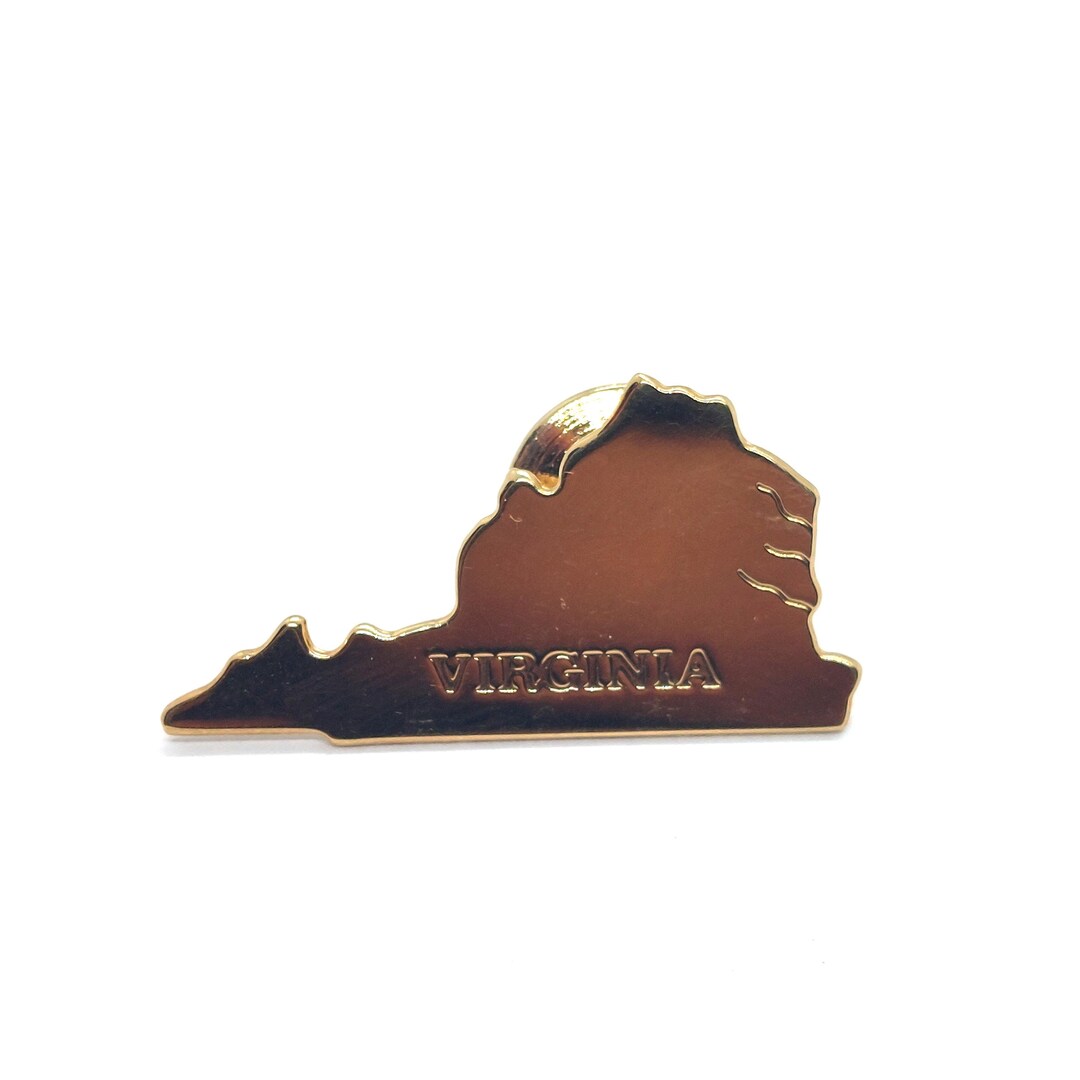 Vintage Avon Virginia State Map Gold Tone Pin Lapel Collectible - Etsy