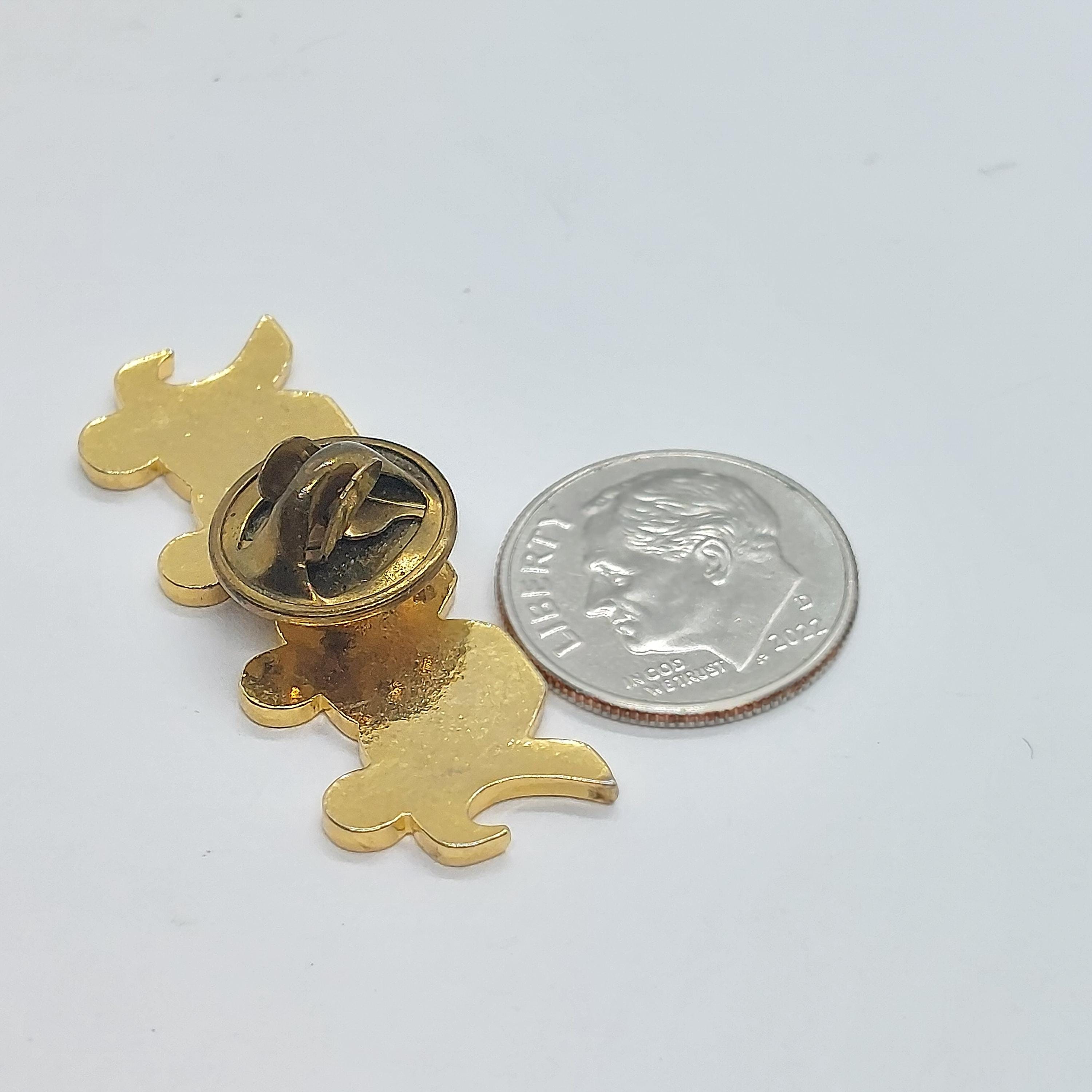 Vintage PTA Children Holding Hands Pin Lapel Enamel Blue Gold Tone ...
