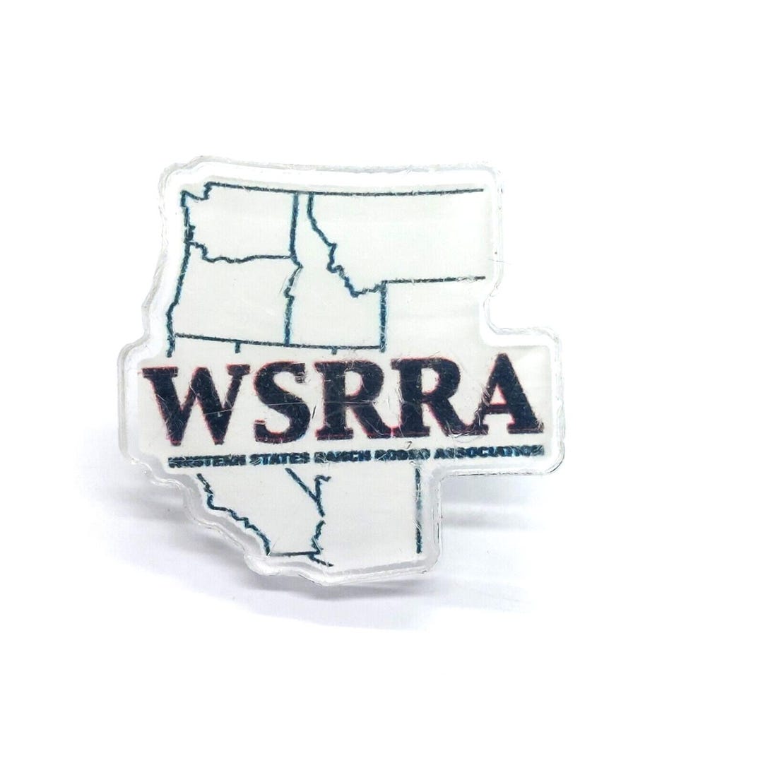 WSRRA Western States Ranch Rodeo Association Pin Lapel Plastic ...