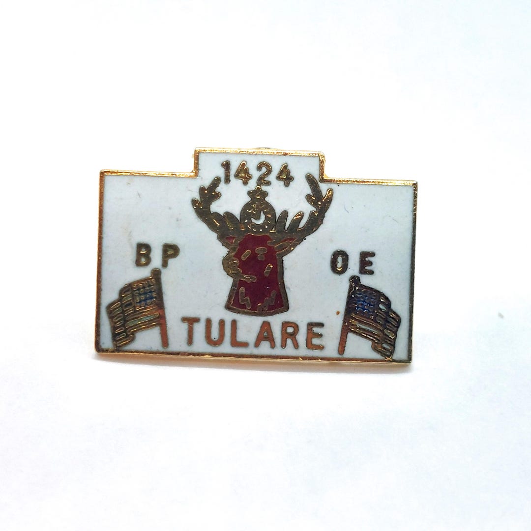 Tulare Elks Lodge BPOE Patriotic Flags Emblem Pin Vintage Community - Etsy