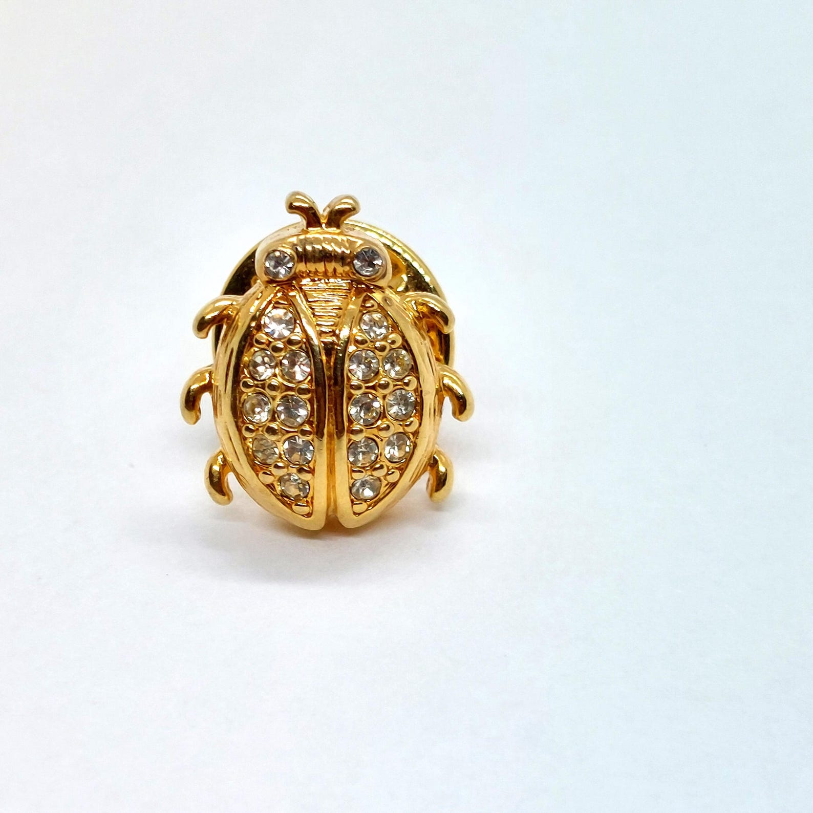 Napier Ladybug Pin Gold Tone Rhinestones Lapel Fashion Jewelry - Etsy