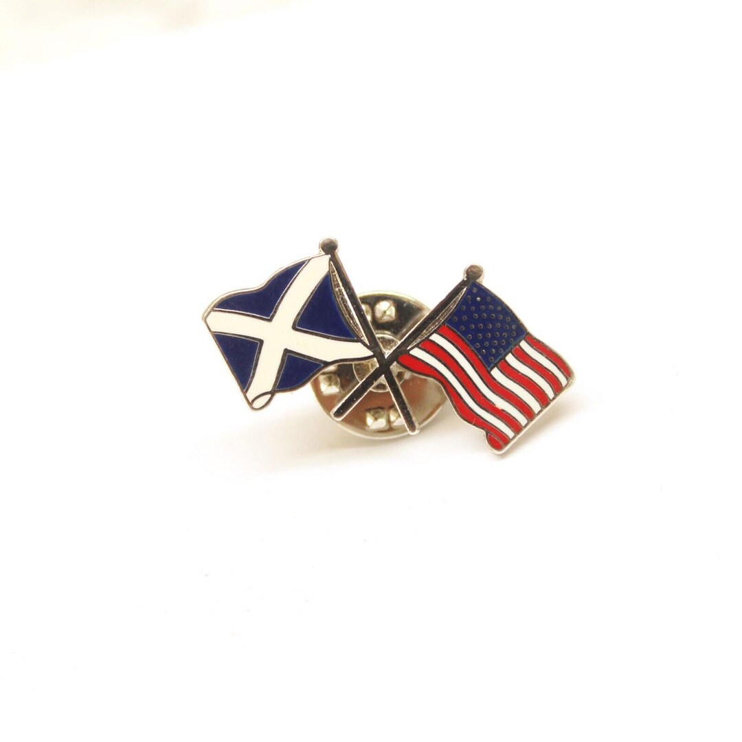 Scotland and USA Flags Pin Lapel Enamel Collectible Souvenir - Etsy