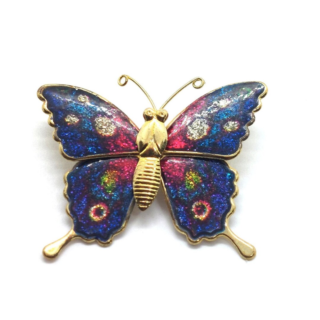 Vintage Butterfly Pinback Fashion Jewelry Colorful Wings - Etsy