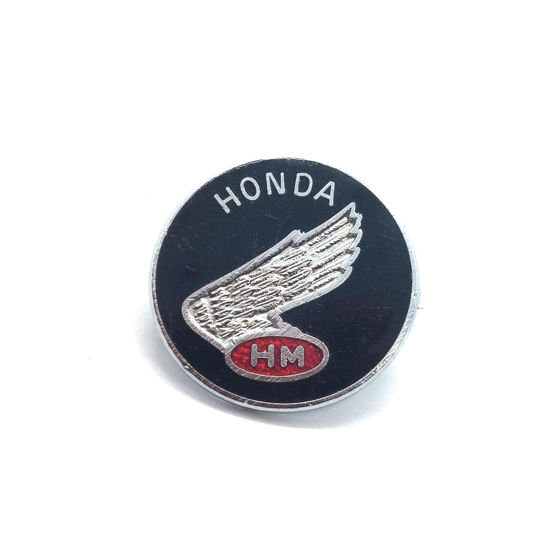 Honda HM Wing Pin Vintage Motorcycle Emblem Racing Motocross Biker ...
