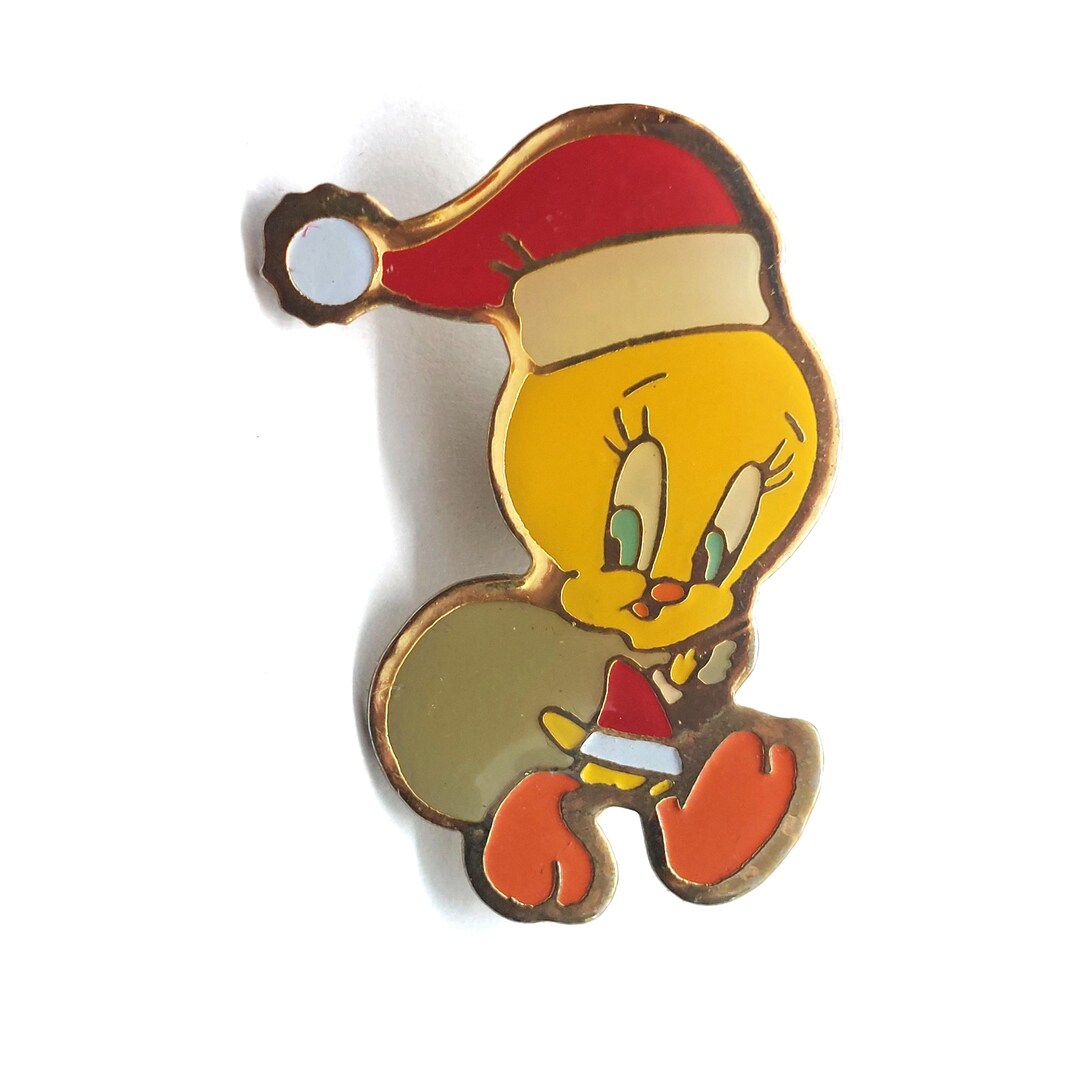Tweety Bird Santa Hat Pin Looney Tunes Christmas Holiday Warner Bros ...