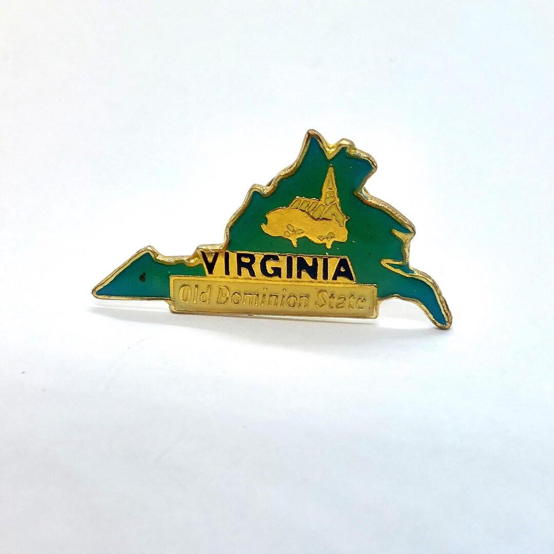 Virginia Old Dominion State Map Pin Travel Souvenir Enamel Lapel ...