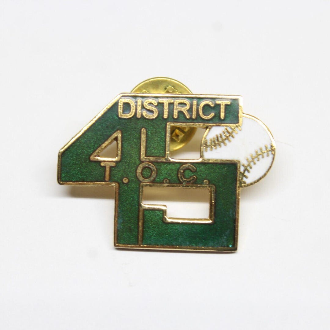 45 District T.O.C. Baseball Softball Pin Lapel Enamel Collectible - Etsy