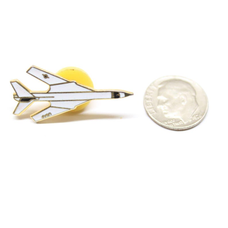 White Fighter Jet Aircraft USAF Pin Lapel Enamel Collectible Vintage - Etsy