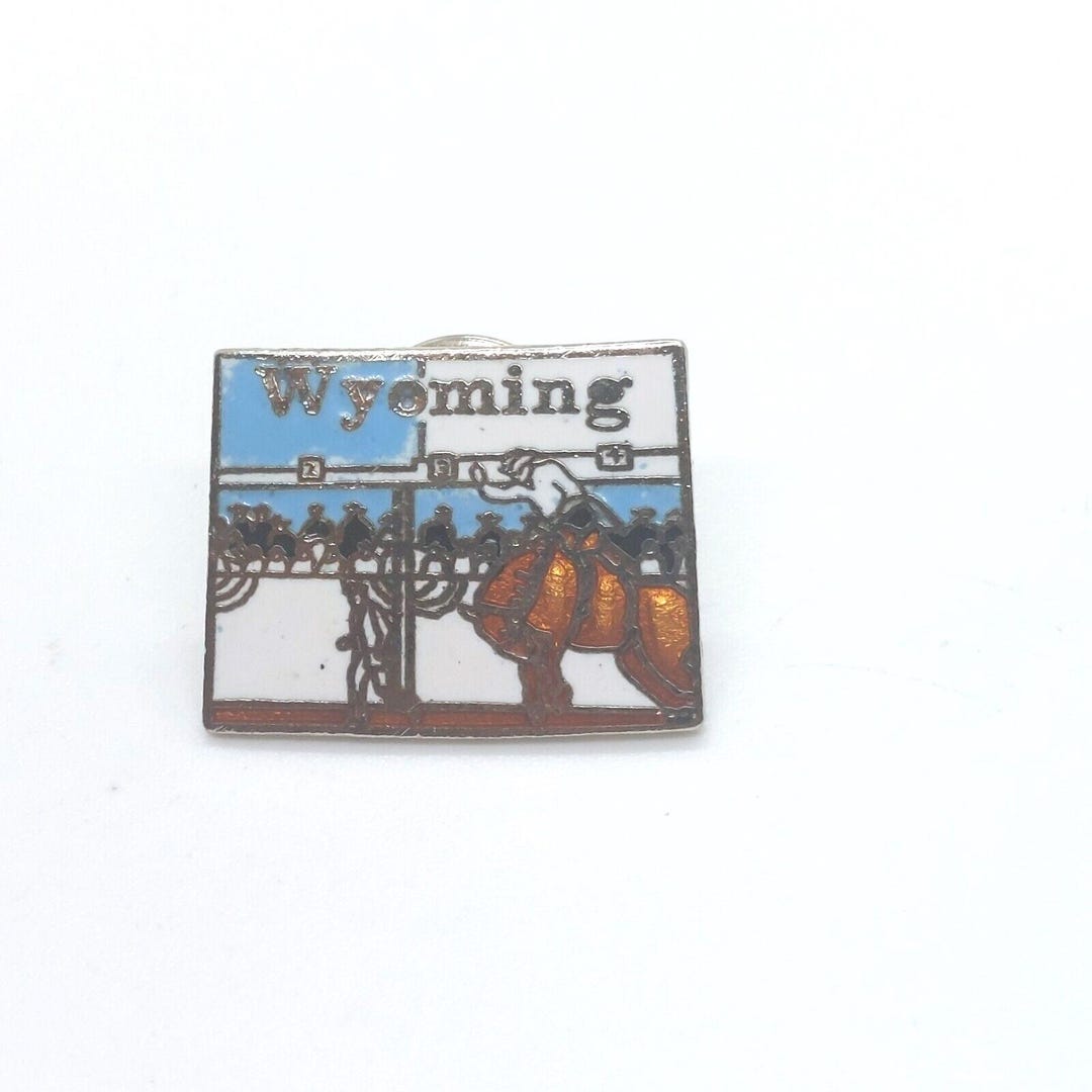 Wyoming State Souvenir Pin Lapel Enamel Collectible MAFCO - Etsy