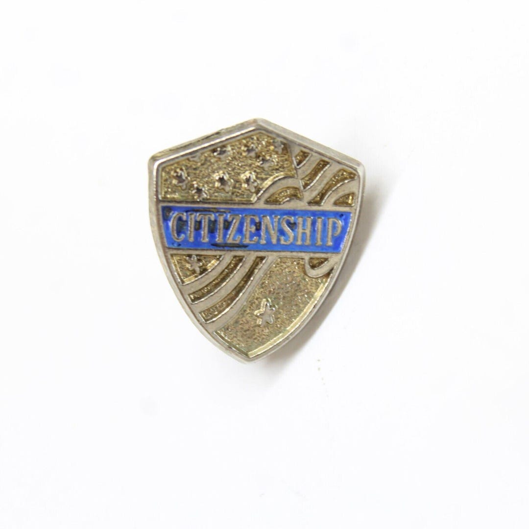Citizenship USA Flag Pin Gold Tone Lapel Enamel Collectible - Etsy