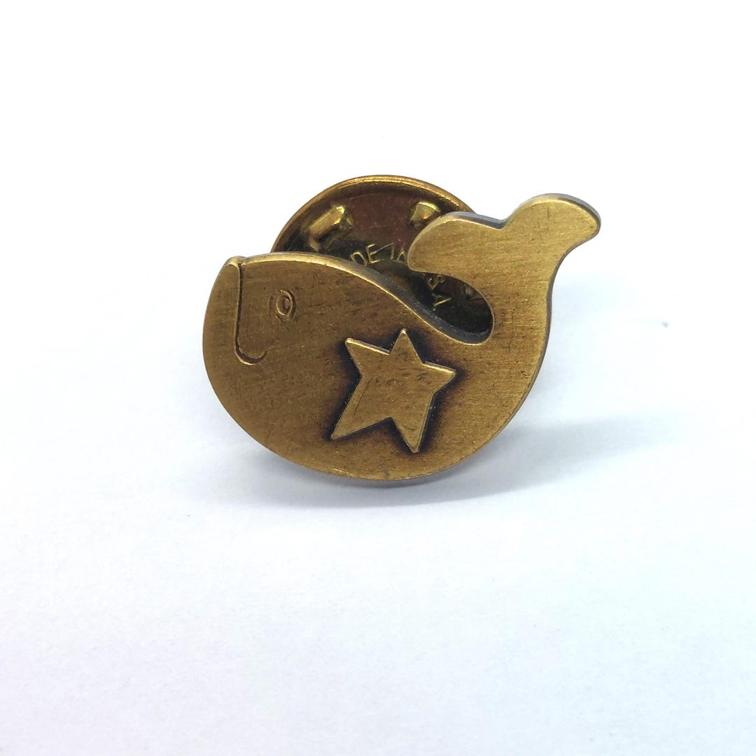 Vintage Whale Marine Animal Star Ocean Pin Nautical Sea Life Lapel Hat ...
