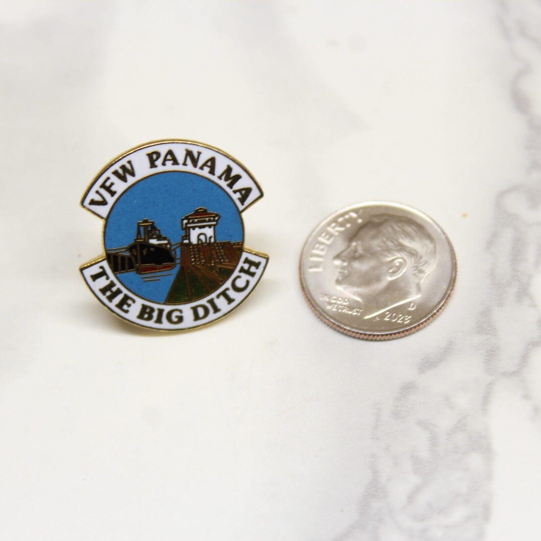 VFW Panama the Big Ditch Lapel Pin Pinback Souvenir - Etsy