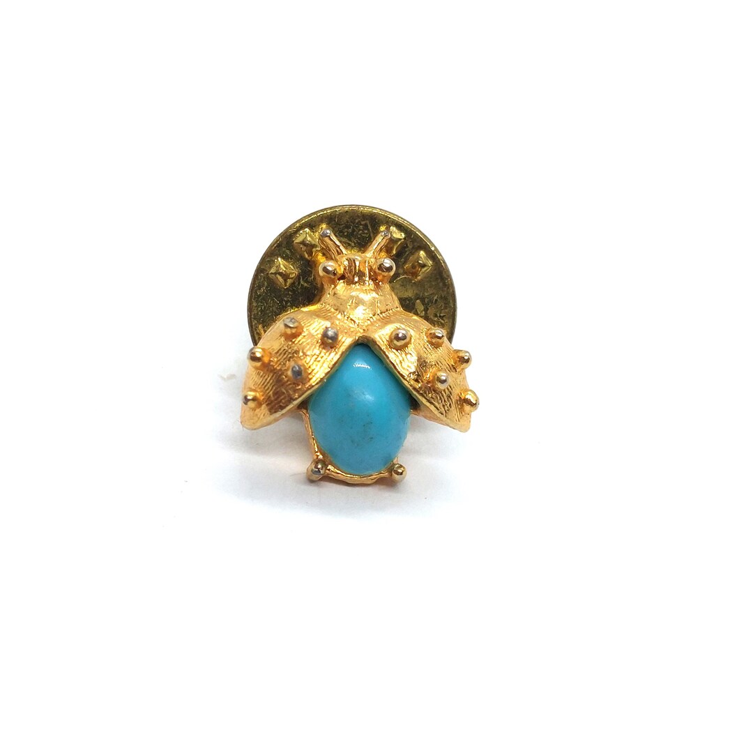 Ladybug Beetle Bug Insect Pin Lapel Gold Tone Collectible Vintage ...