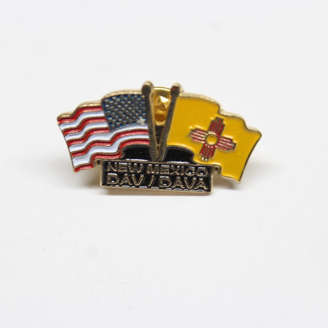 New Mexico US Flag Dav / Dava Pin Lapel Enamel Collectible Souvenir - Etsy