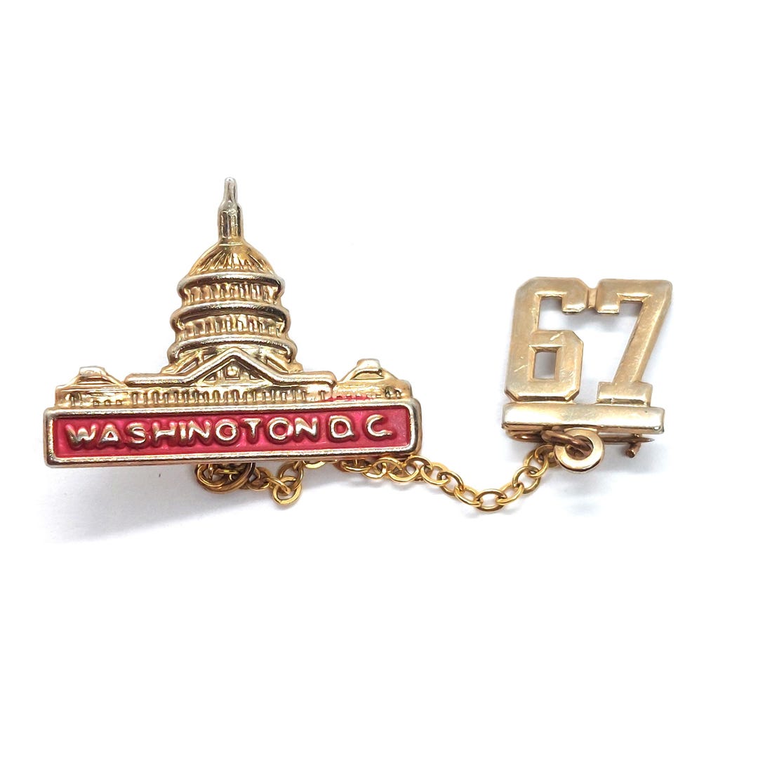 Vintage 67 WASHINGTON DC Souvenir Pin Lapel Enamel Collectible - Etsy