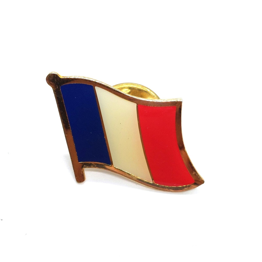 Vintage France French Flag Pin Lapel Enamel Collectible - Etsy