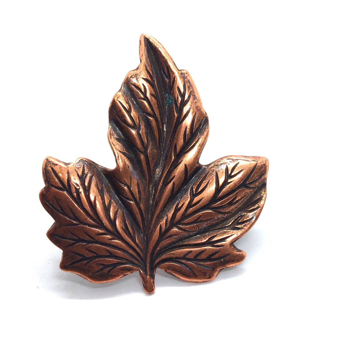 Vintage Maple Leaf Nature Pin Bronze Foliage Garden Jewelry Souvenir ...
