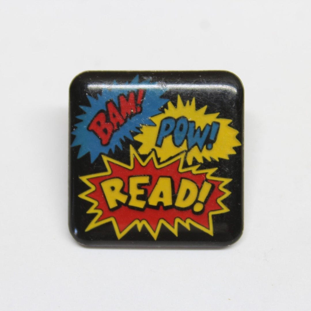 Bam! Pow! Read! Lapel Pin School Read Vintage Reading Encouragement - Etsy