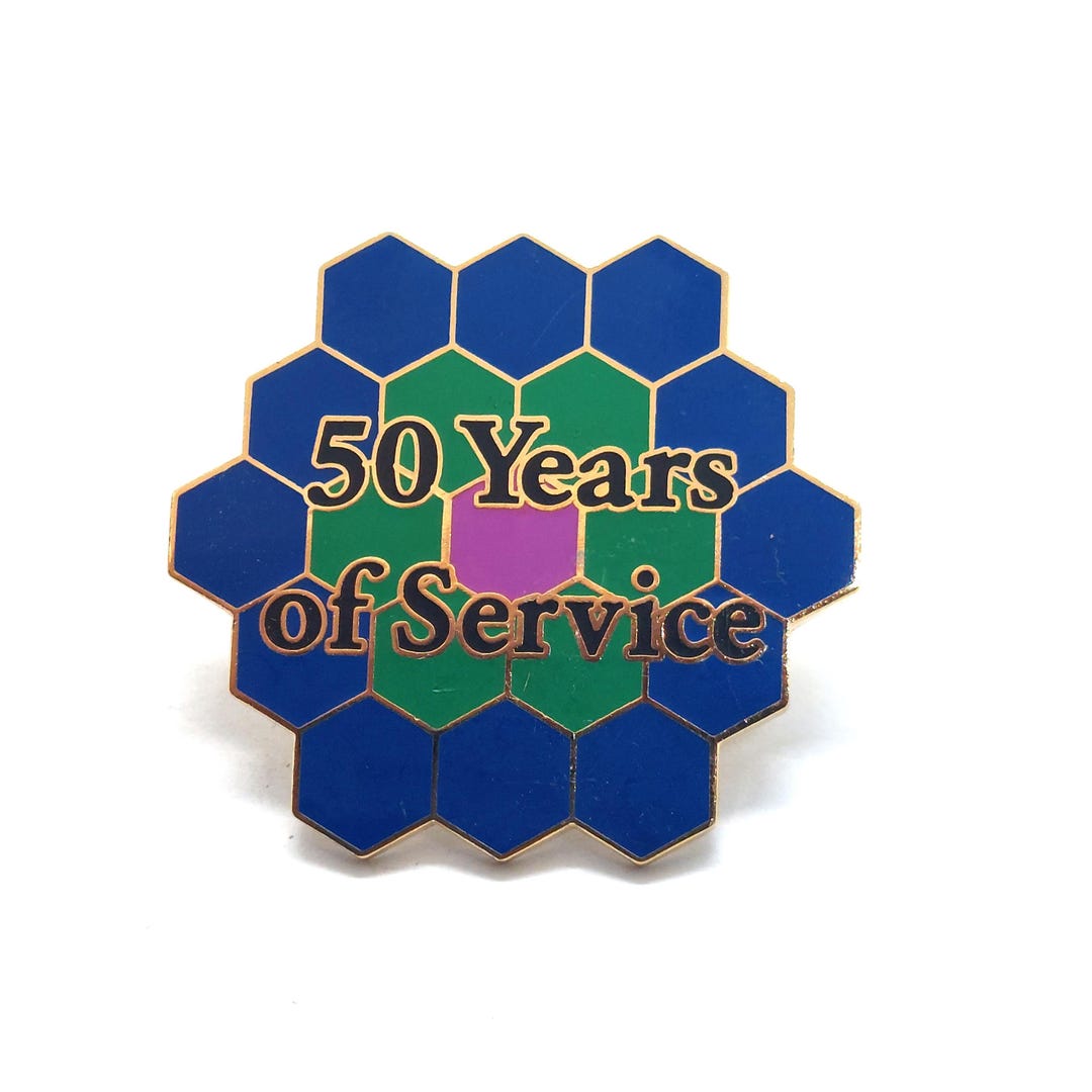 50 Years of Service Pin Employee Recognition Award Celebration Jewelry ...