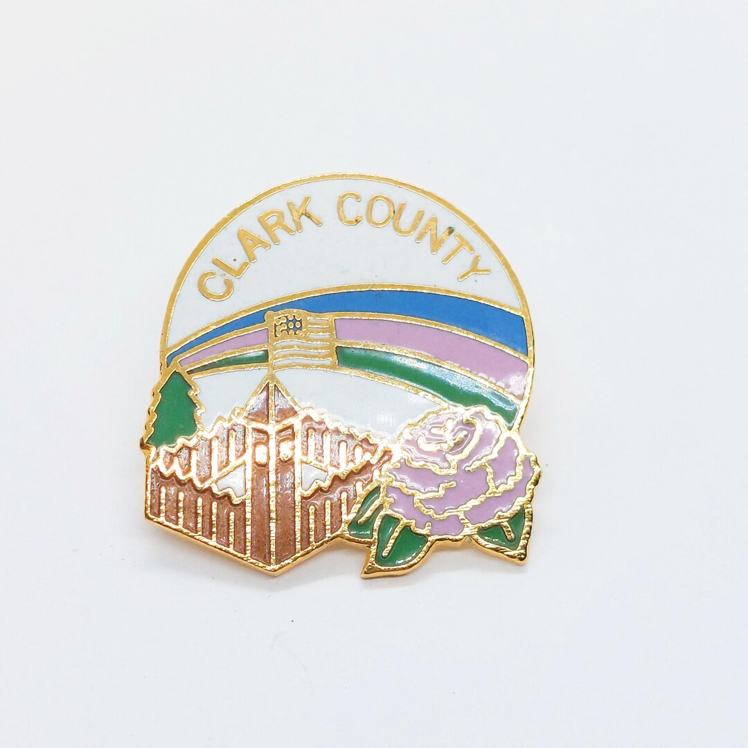 Vintage Clark County Pin Souvenir Lapel Enamel Collectible - Etsy
