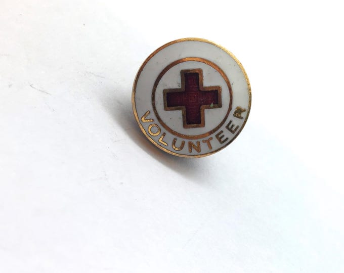 Red Cross Volunteer Pin Charity Service Healthcare Donation ...