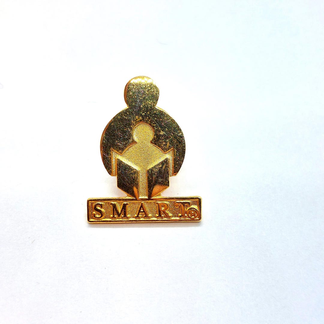 SMART Pin Education Reading Student Award Lapel Gold Tone Collectible ...