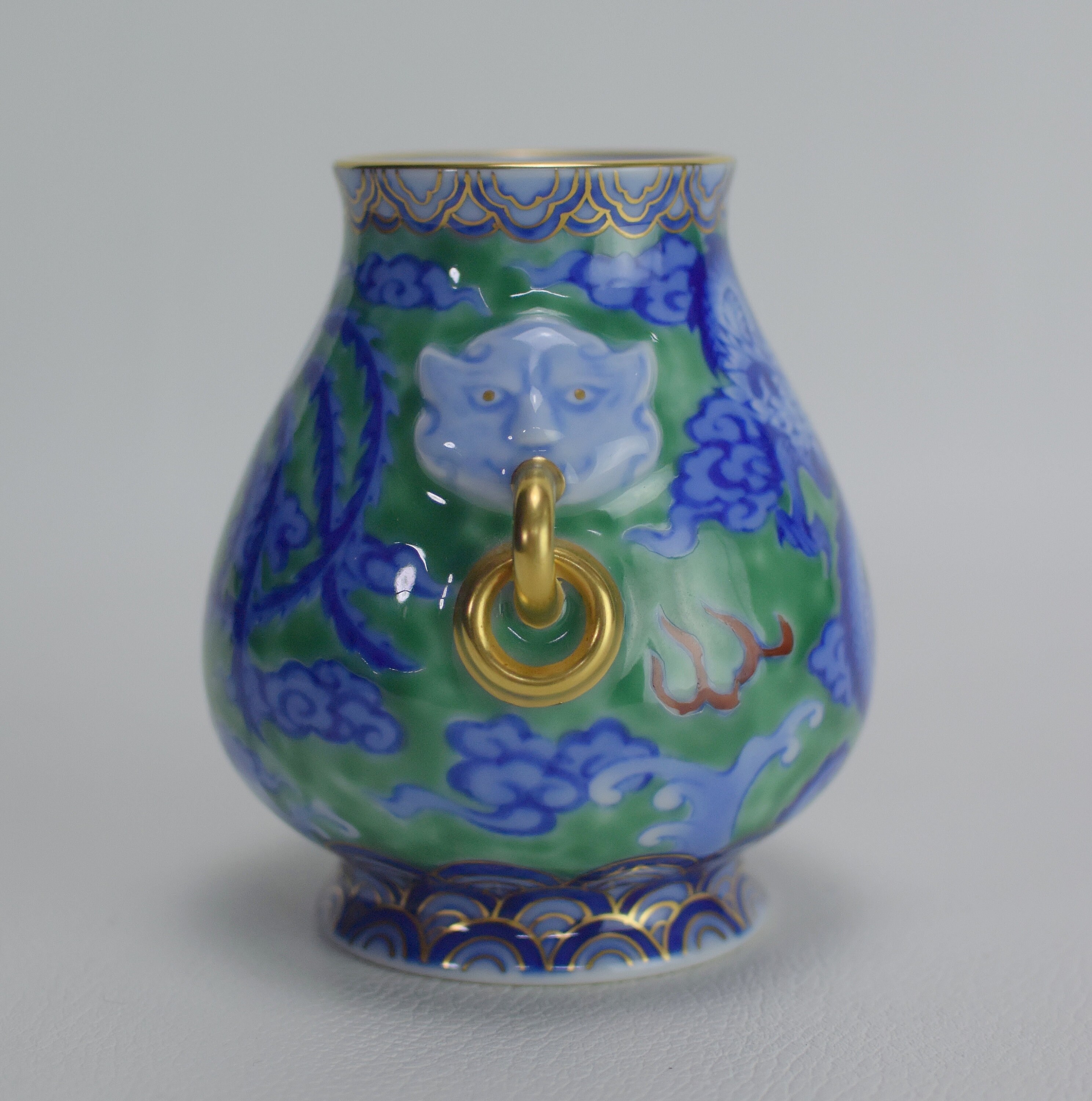 Vintage Fukagawa Vase Dragon Japanese Arita Pottery - Etsy