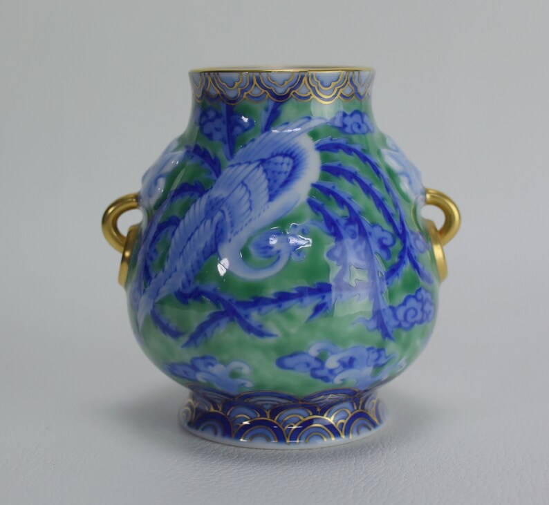 Vintage Fukagawa Vase Dragon Japanese Arita Pottery - Etsy