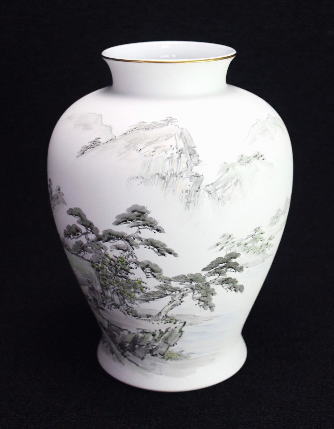 Fukagawa Vase Floating World Motif Japanese Arita Pottery - Etsy