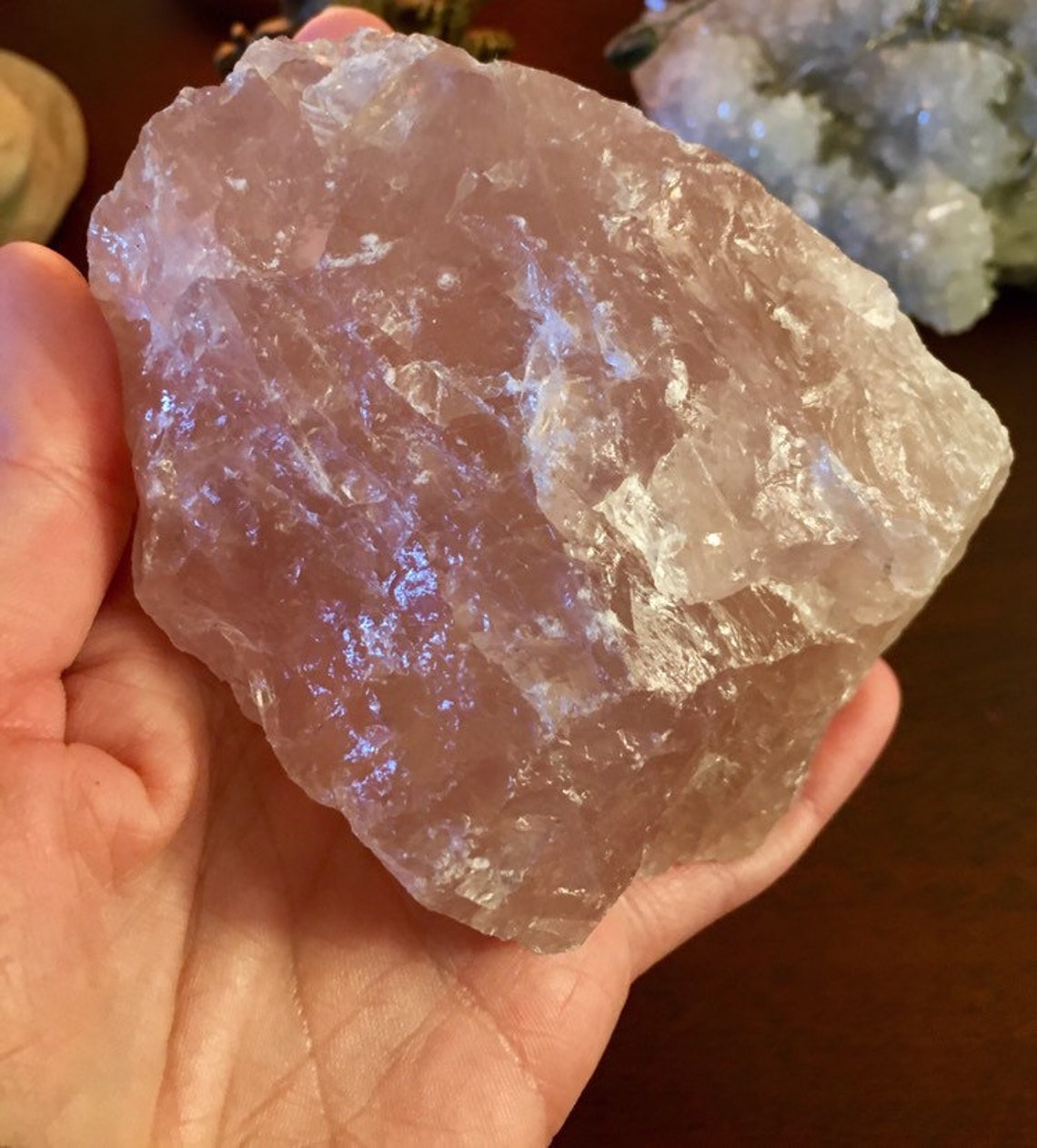 Raw Rose Quartz crystal geode healing cluster love healing | Etsy